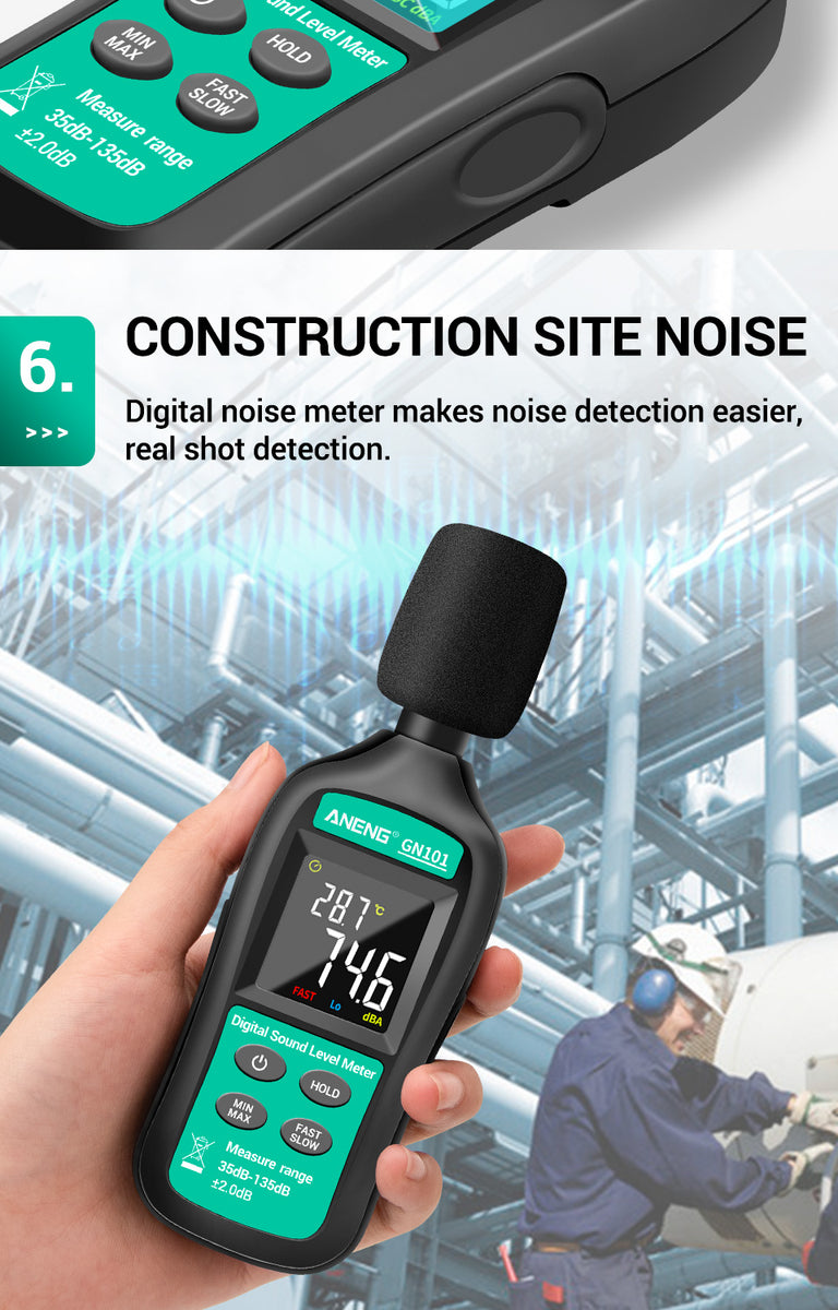 Digital Noise Sound Level Meter GN101 – Meterport